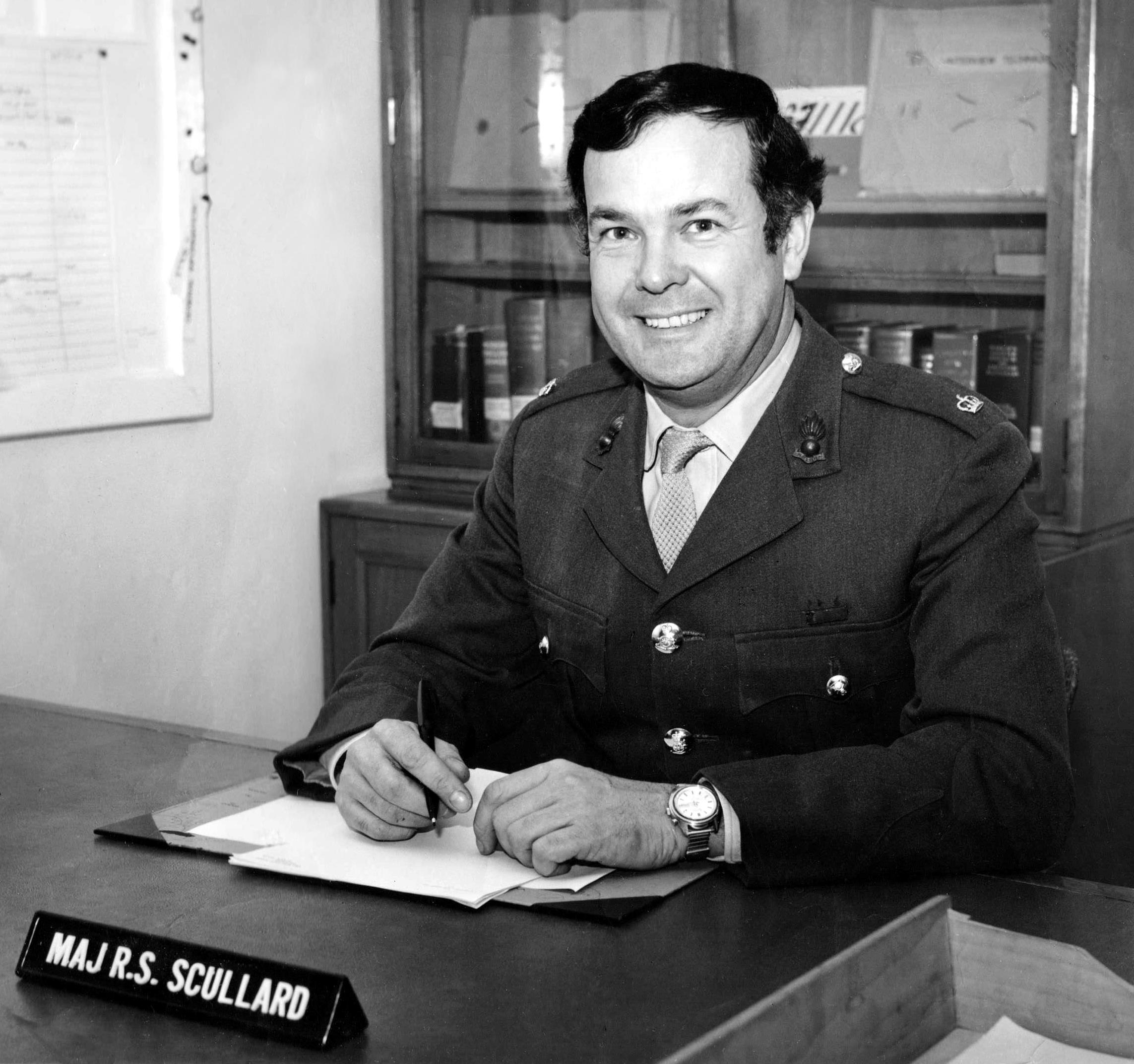 Funeral Notice for Major Richard Sydney Scullard